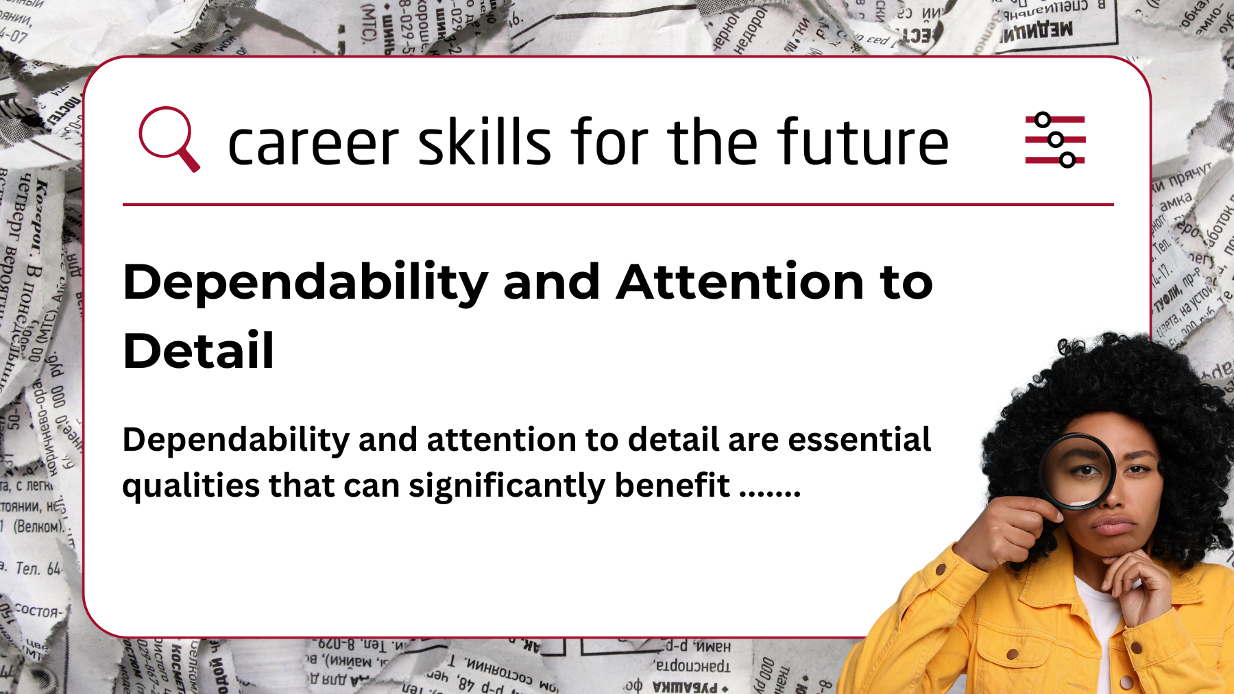 Future Career Skills: Dependability and Attention to Detail – Human ...